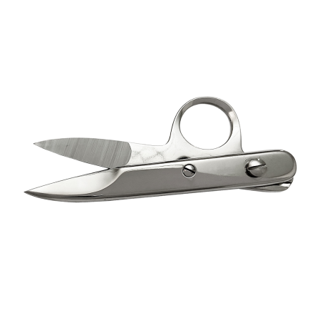 Steel Ring Scissors Curved Blades